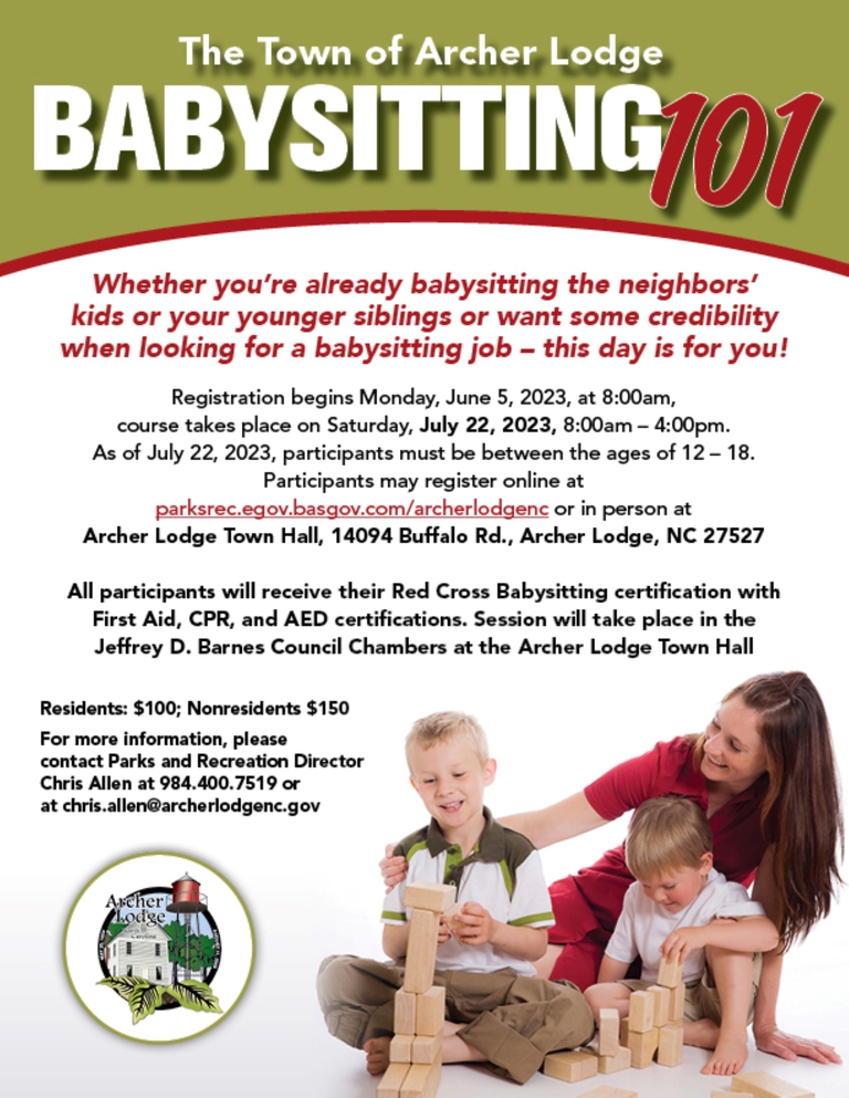 Town of Archer Lodge, North Carolina - - Archer Lodge Babysitting 101 ...